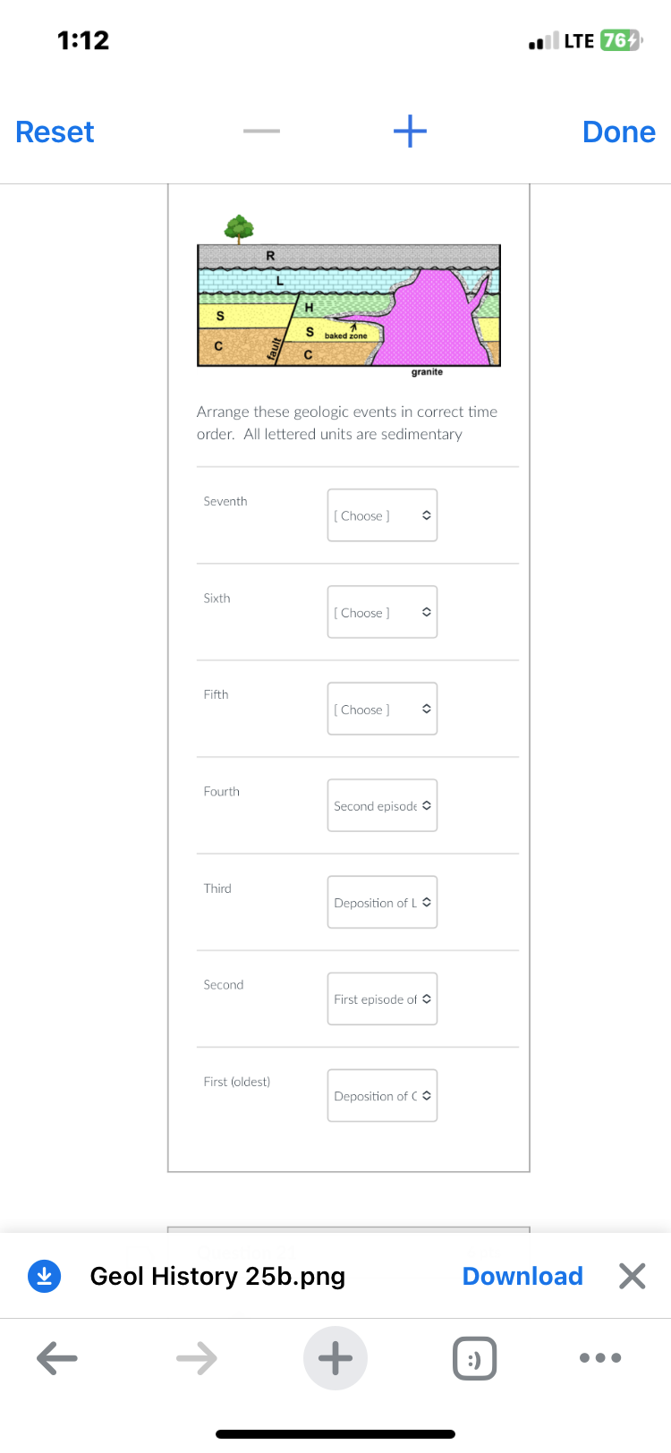 Solved Arrange these geologic events in correct time order. | Chegg.com