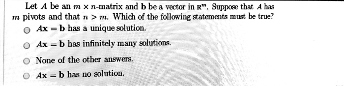 Solved Let A be an m times n-matrix and b be a vector in | Chegg.com