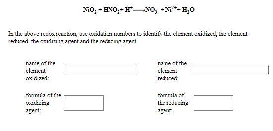Solved NiO2 + HNO2+ H+NO3- + Ni2++ H2O In the above | Chegg.com