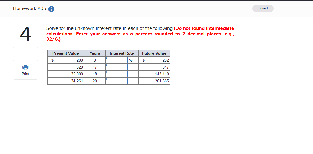 Solved Solve for the unknown interest rate in each of the | Chegg.com