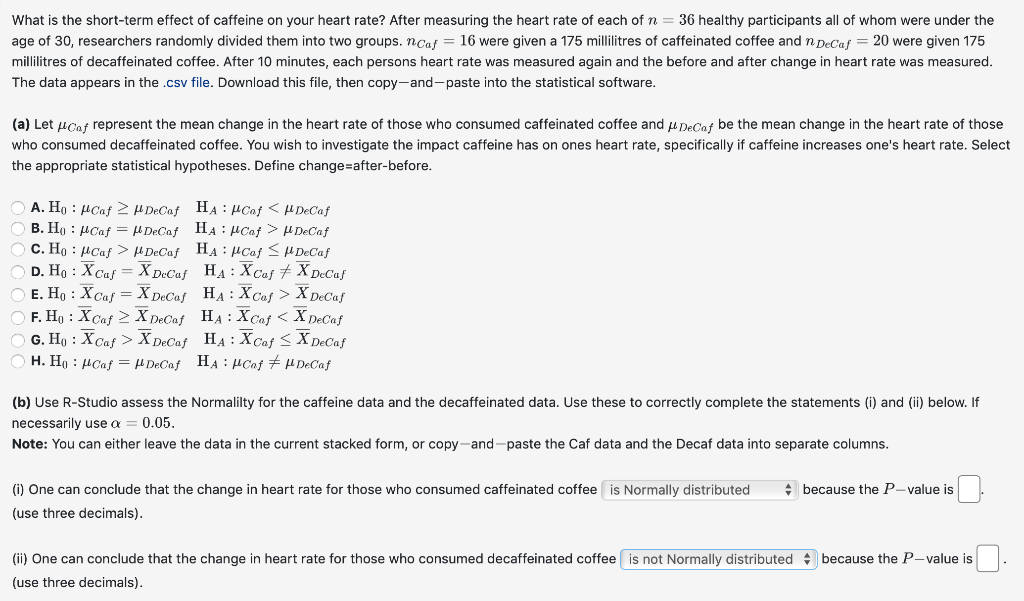 Solved What is the short-term effect of caffeine on your | Chegg.com