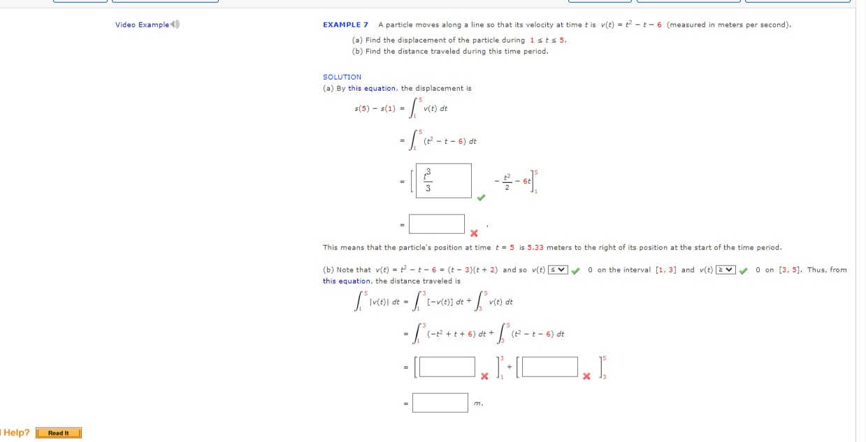Solved EXAMPLE 7 A particle moves along a line so that its | Chegg.com