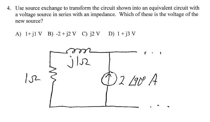 Solved Use source exchange to transform the circuit shown | Chegg.com