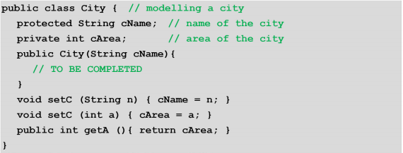 Solved public class City { // modelling a city protected | Chegg.com