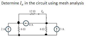 Solved Determine Ix in the circuit using mesh analysis | Chegg.com