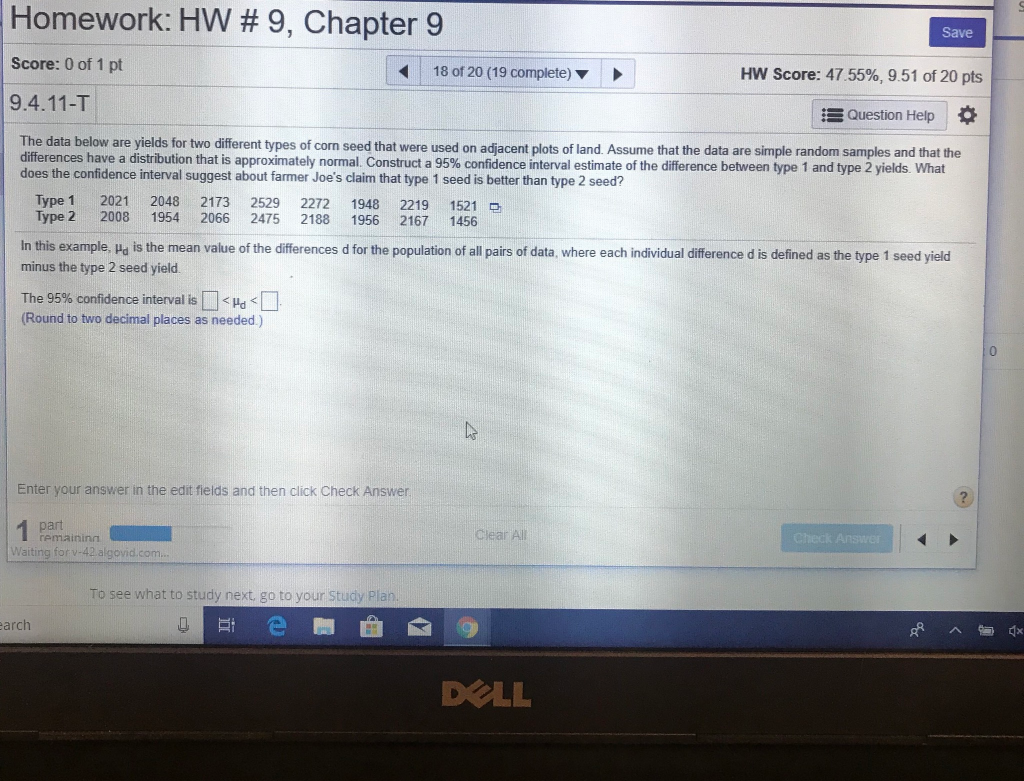 Solved Homework Hw 9 Chapter 9 Save Score 0 Of 1 Pt 18
