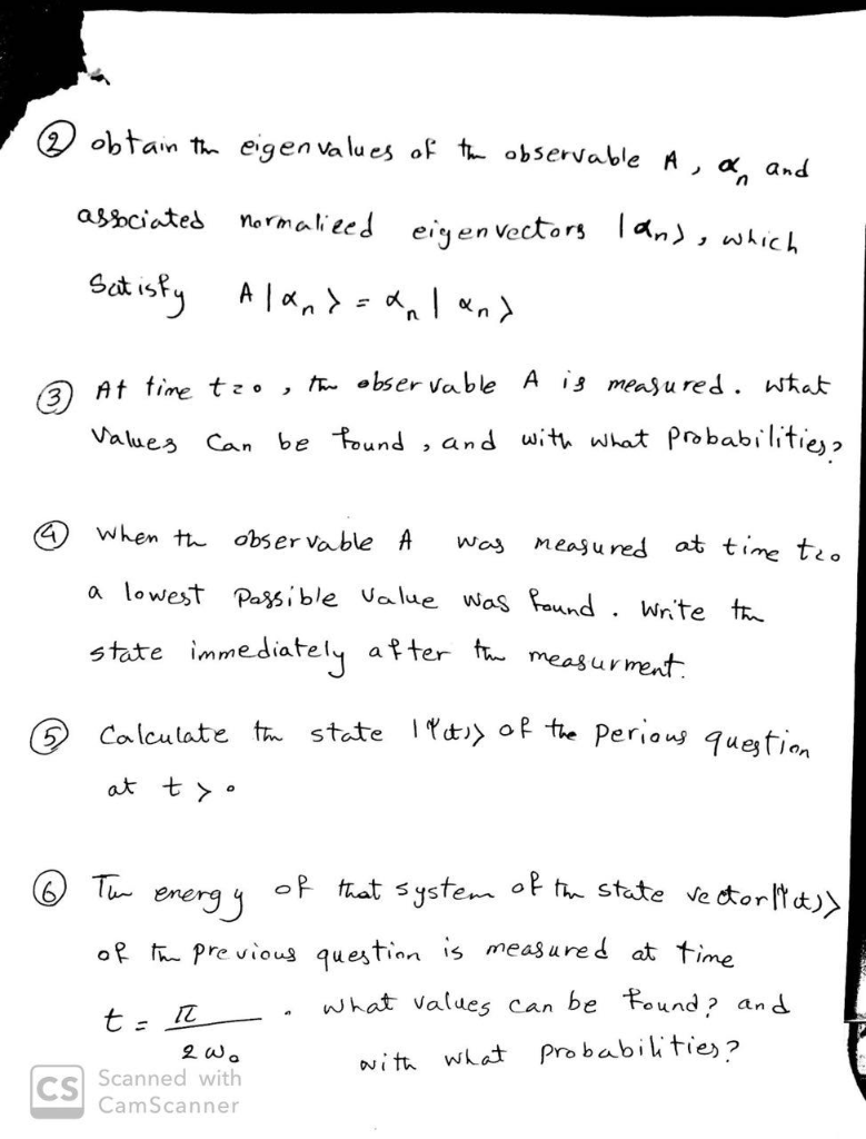 Solved onsider state 5pace, Physeed System whse an three | Chegg.com