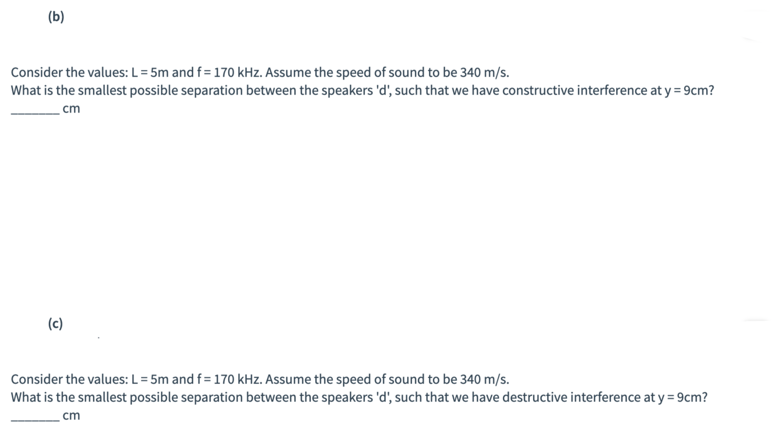 Solved Consider two speakers that produce sound at the same | Chegg.com