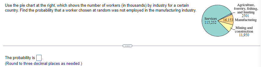 Solved Use the pie chart at the right, which shows the | Chegg.com
