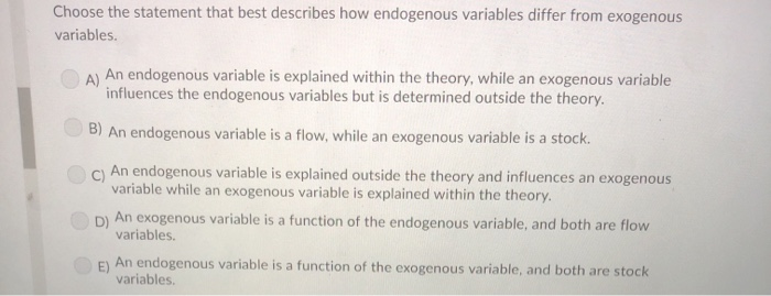 Solved Choose the statement that best describes how | Chegg.com