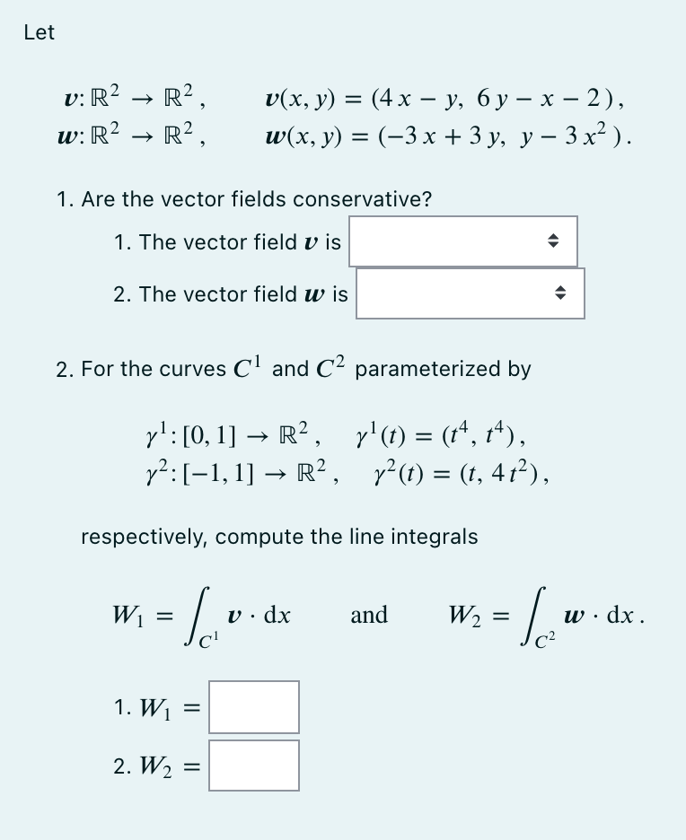 Solved Let v: R2 + R2, R2, V(x, y) = (4 x – y, 6 y – X – 2), | Chegg.com