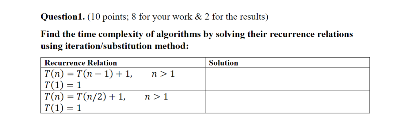 Solved Question1 10 Points 8 For Your Work And 2 For The