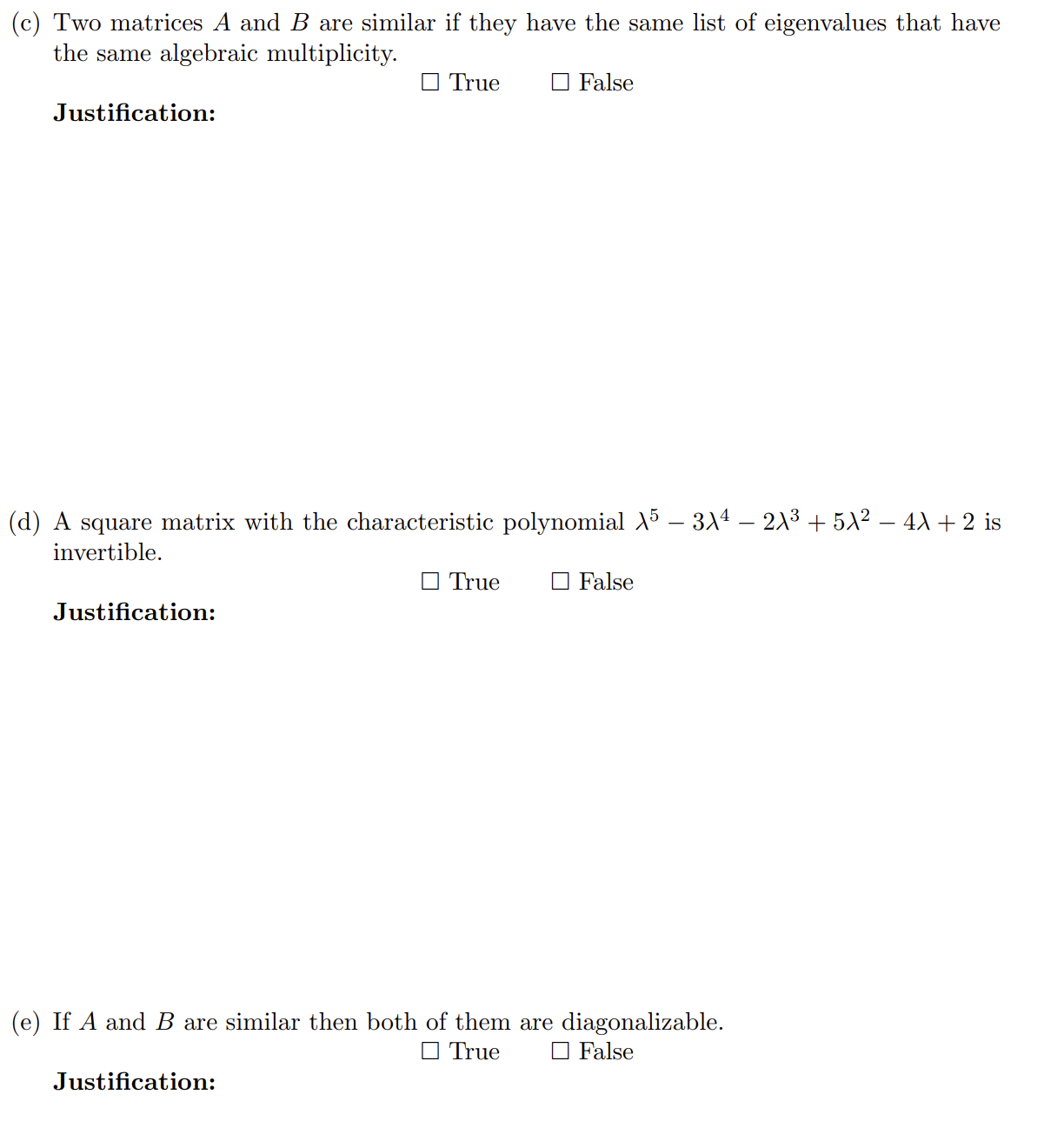 Solved (a) There exists a matrix A with eigenvalue 4 whose | Chegg.com
