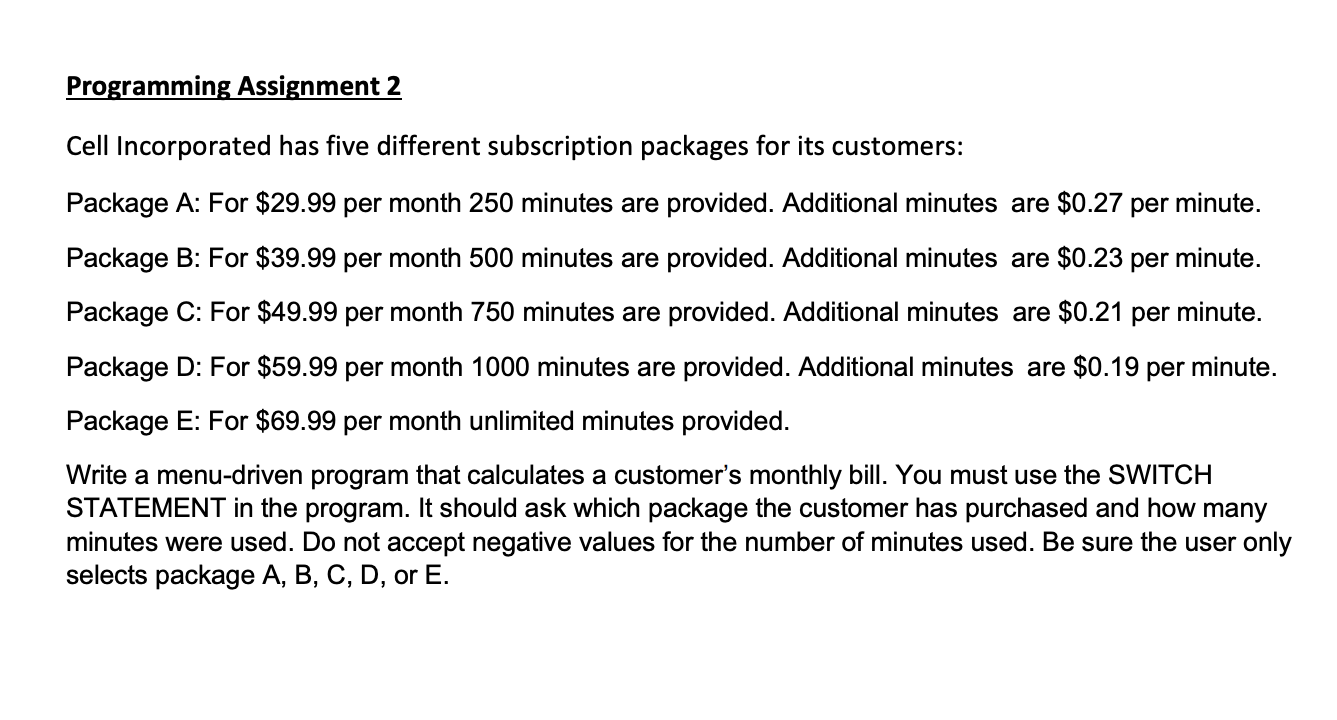 Solved Programming Assignment 2 Cell Incorporated has five | Chegg.com