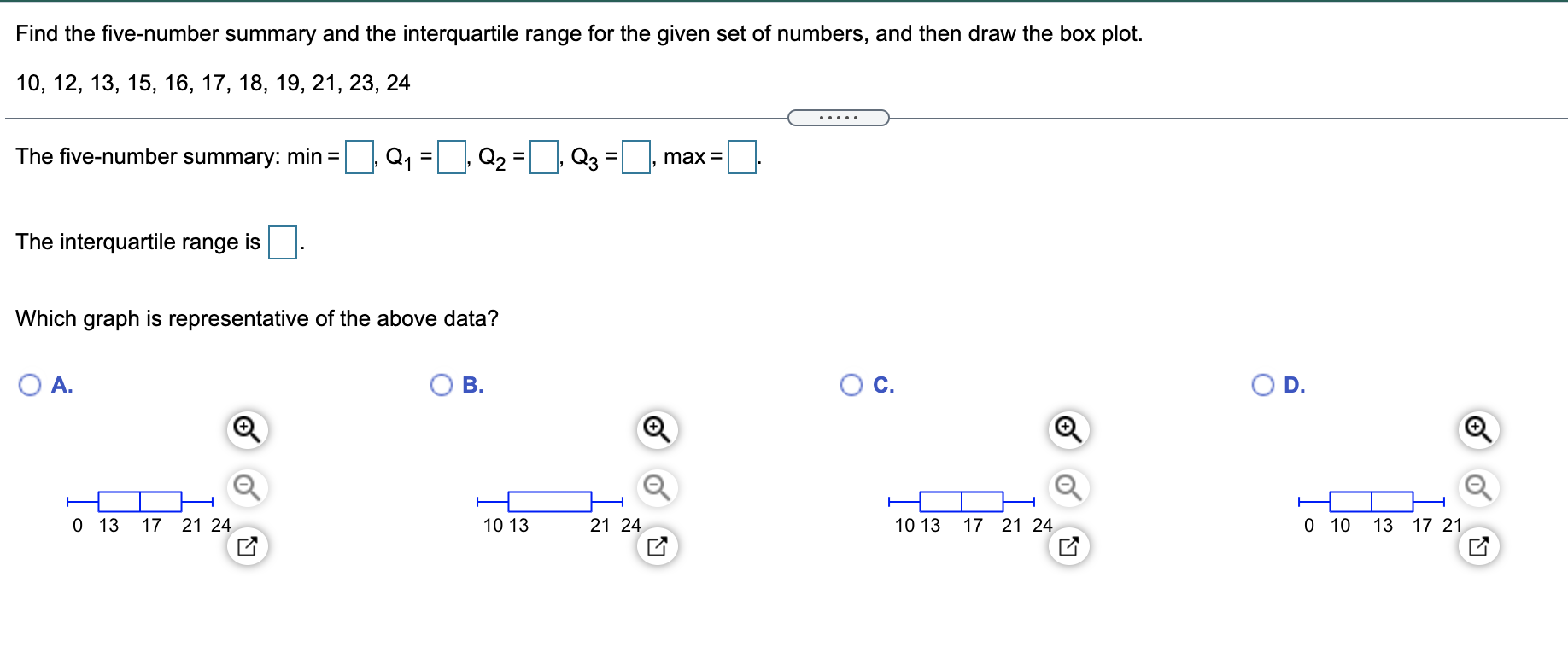 Solved Find the five-number summary and the interquartile | Chegg.com