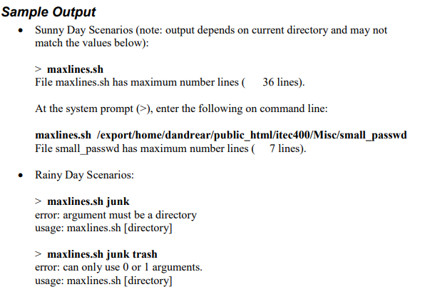 Solved Requirements: Write a script that will determine | Chegg.com
