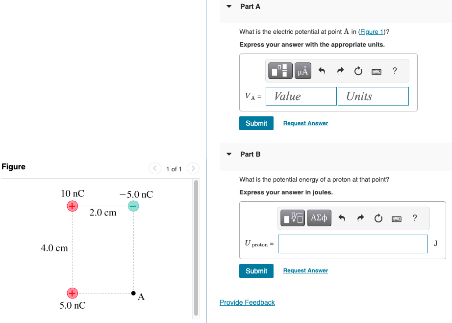 Solved What is the electric potential at point A in (Figure | Chegg.com