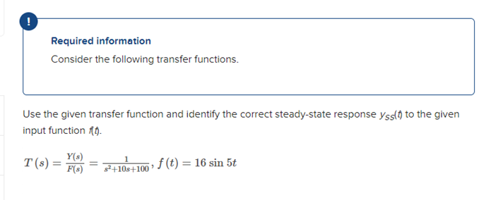 Required information Consider the following transfer | Chegg.com