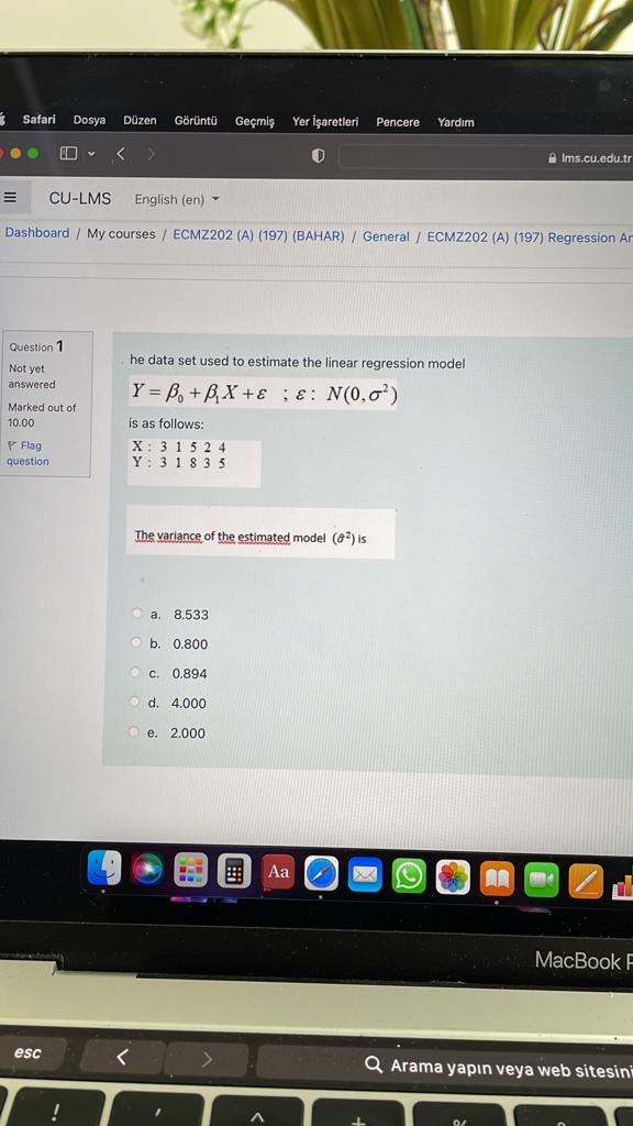 [Solved]: he data set used to estimate the linear regressio