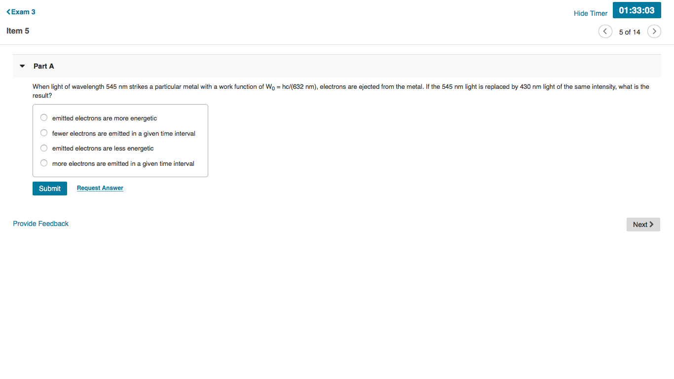 Solved Part A When light of wavelength 545 nm strikes a | Chegg.com