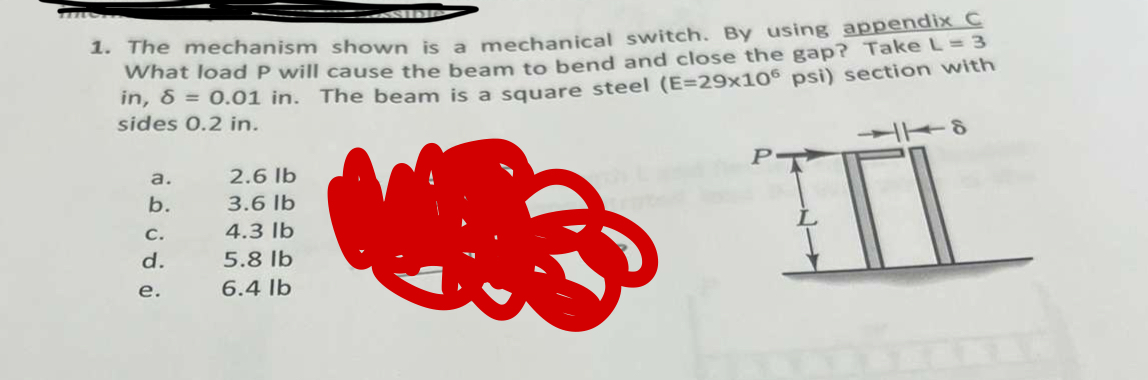 Solved The mechanism shown is a mechanical switch. By using | Chegg.com