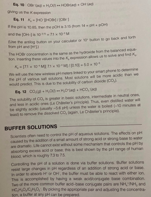 Solved LABORATORY 71 HYDROLYSIS OF SALTS AND pH OF BUFFER | Chegg.com