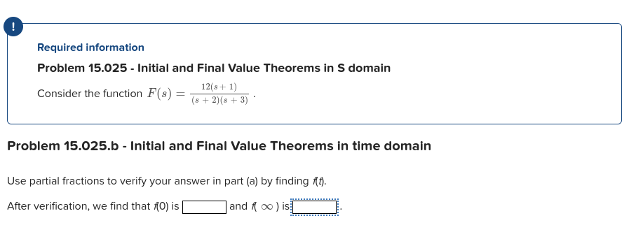 Solved Required information Problem 15.025 - Initial and | Chegg.com