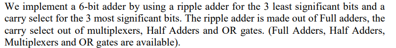 Solved We implement a 6-bit adder by using a ripple adder | Chegg.com