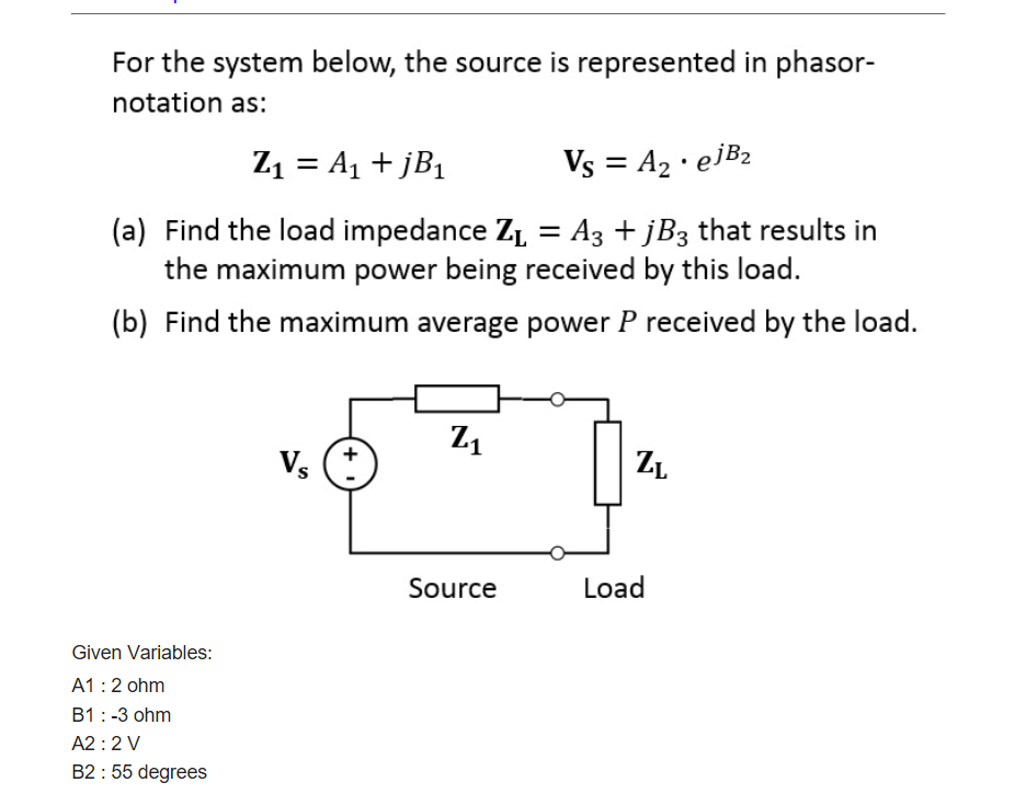 Solved For the system below, the source is represented in | Chegg.com