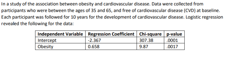 Solved a. Write the simple logistic regression model: b. | Chegg.com