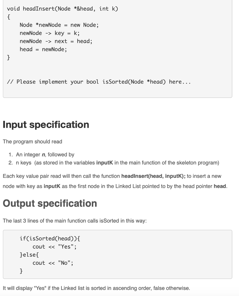 Solved Problem Specification Consider The Following Struct 7010