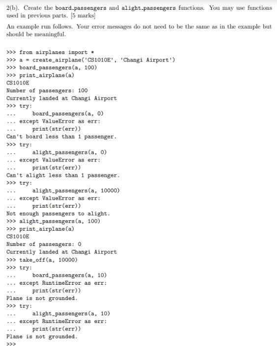 Solved Your task is to create an airplanes module that | Chegg.com