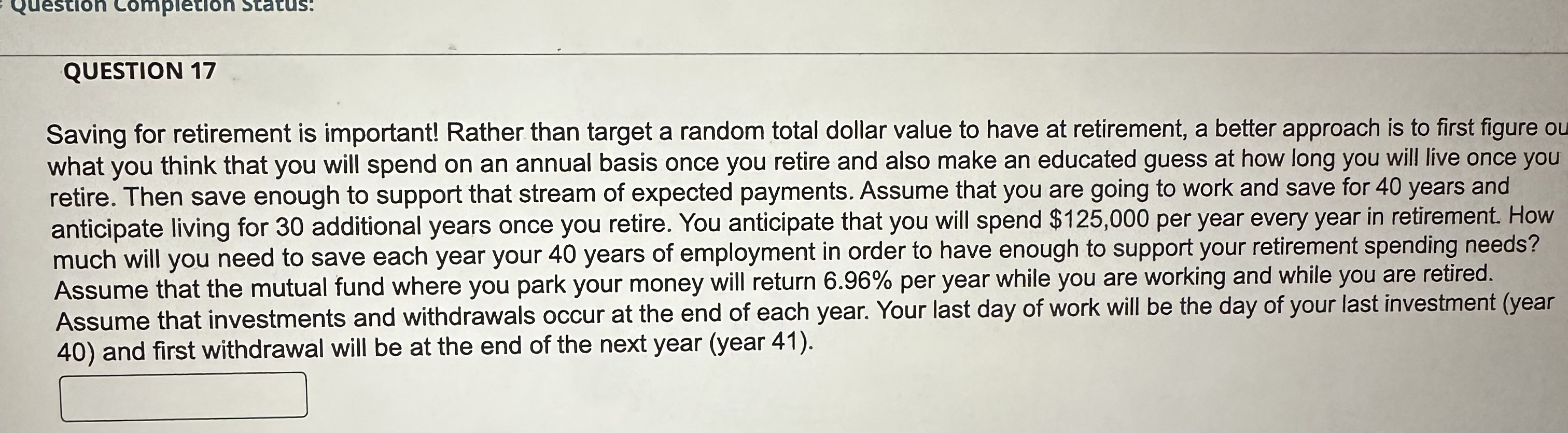 Solved Saving for retirement is important! Rather than | Chegg.com