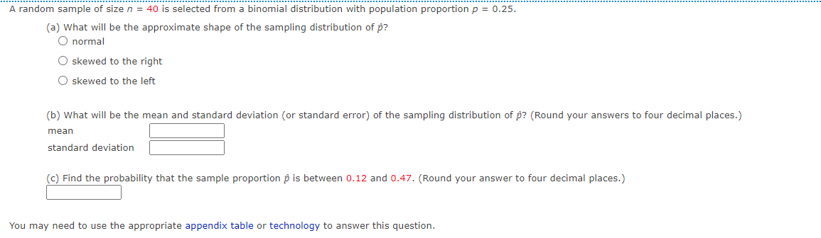 Solved random sample of size n=40 is selected from a | Chegg.com