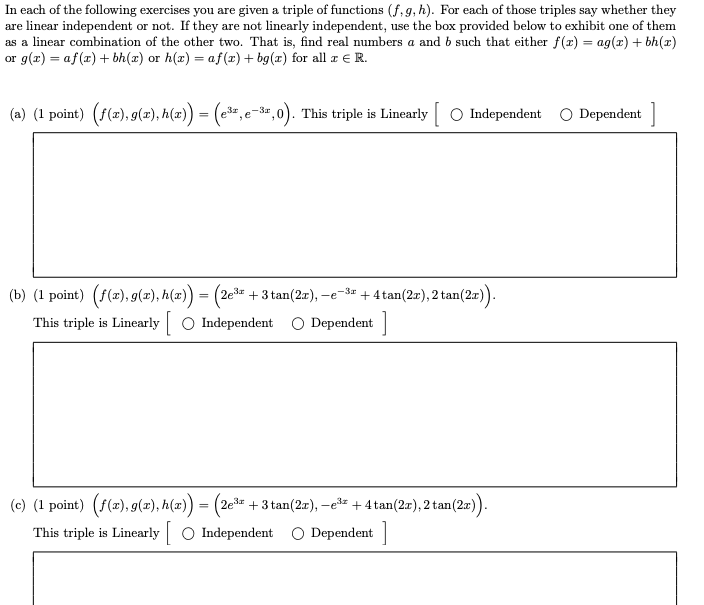 Solved In each of the following exercises you are given a | Chegg.com