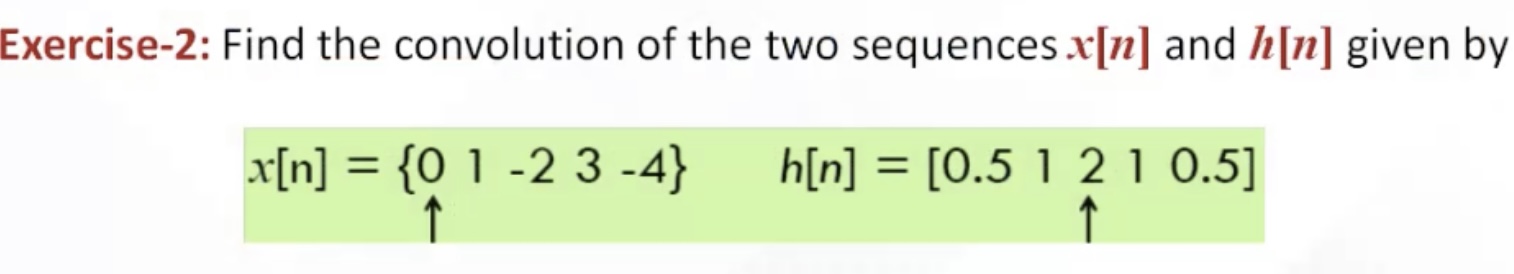 Solved :xercise-2: Find the convolution of the two sequences | Chegg.com