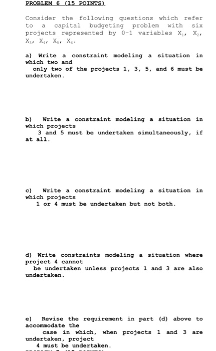 Solved Problem 6 15 Points Consider The Following 