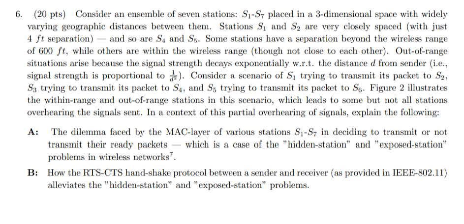 Solved 6. (20 pts) Consider an ensemble of seven stations: | Chegg.com