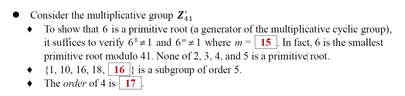 Solved - Consider the multiplicative group Z41∗ - To show | Chegg.com