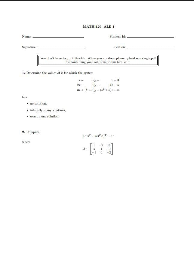 You dont have to print this file. When you are done | Chegg.com