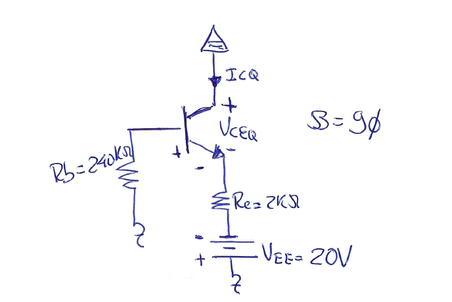 Solved For the following circuit, determine the values | Chegg.com