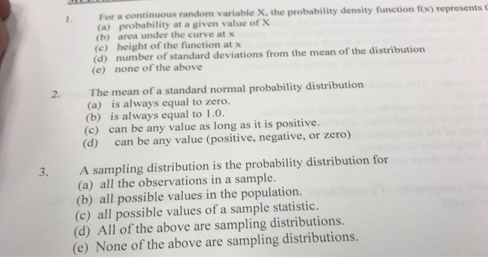 Solved For a continuous random variable X, the probability | Chegg.com