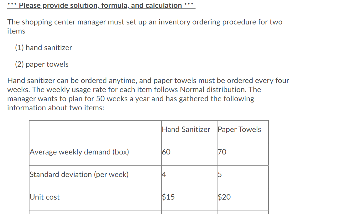 Please provide solution, formula, and | Chegg.com