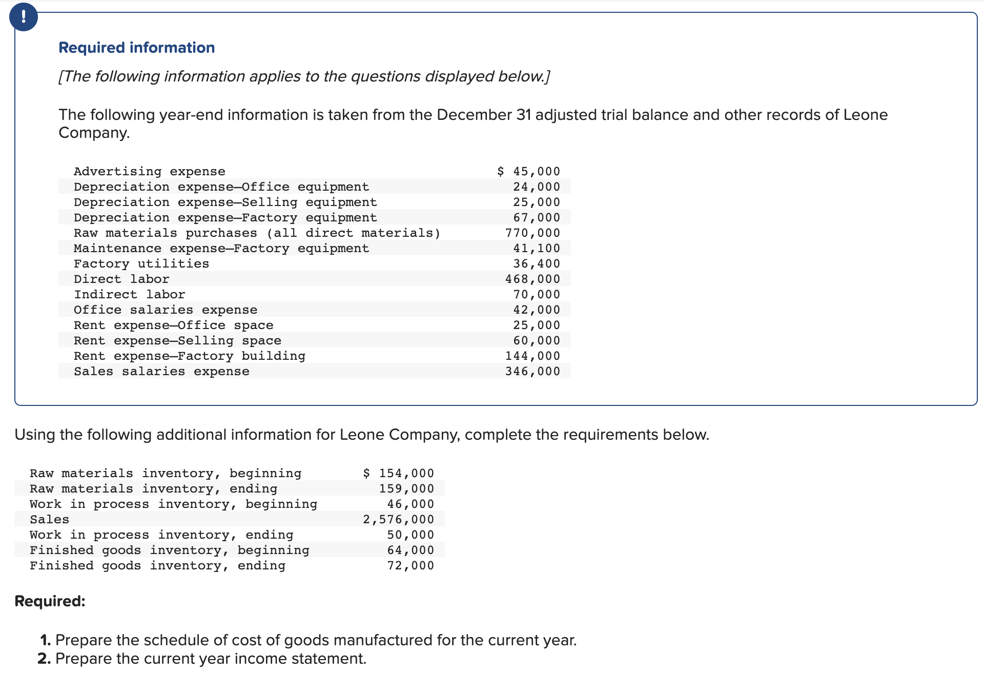 Solved Required Information [the Following Information