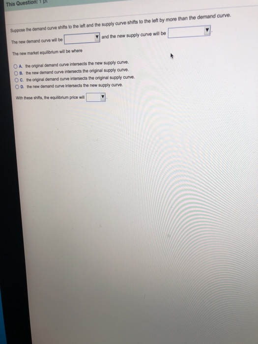 Solved This Question 1 Pl Suppose The Demand Curve Shifts Chegg