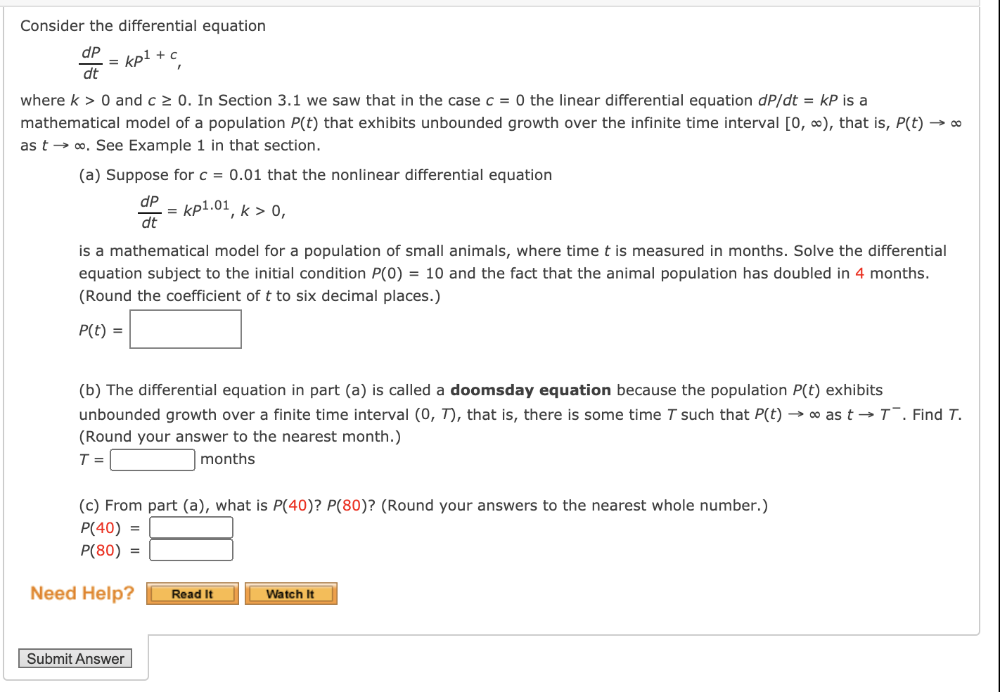 Solved Consider the differential equation dP : kpl to, dt | Chegg.com