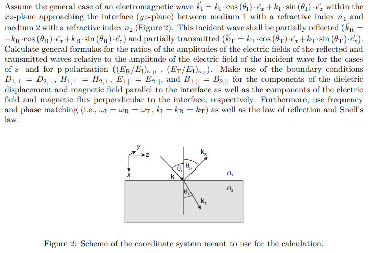 Solved Assume the general case of an electromagnetic wave | Chegg.com