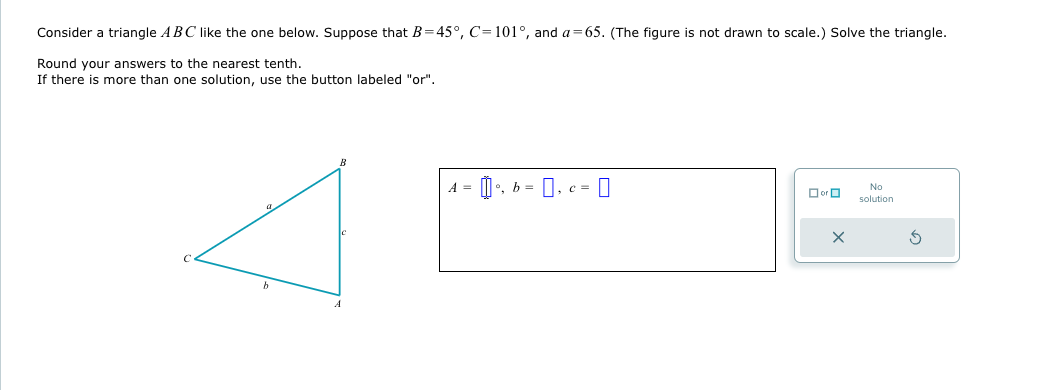 Solved Consider a triangle ABC like the one below. Suppose | Chegg.com