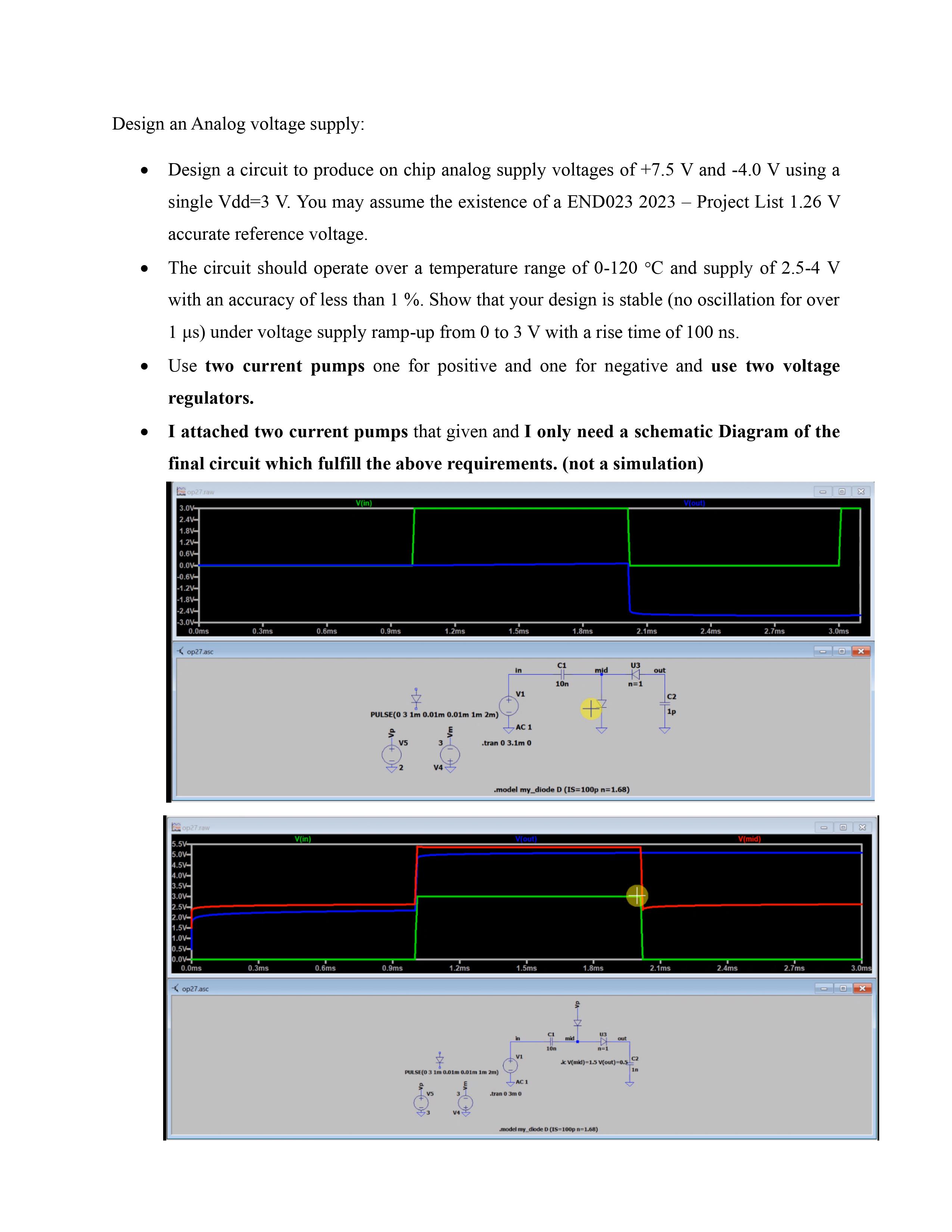 Solved current pumps that given and I only need a schematic | Chegg.com