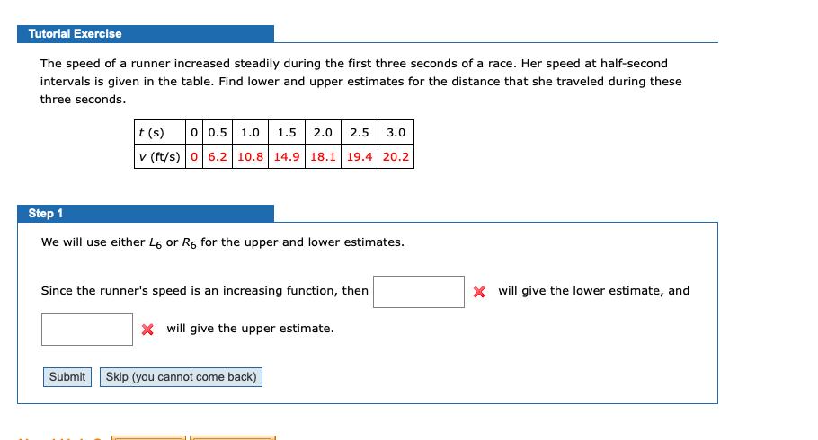 Solved Tutorial Exercise The speed of a runner increased | Chegg.com